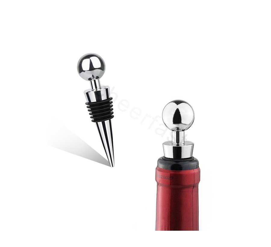 Reusable Round Top Metal Wine Bottle Stopper-Wine Stopper-Cheerfast ...