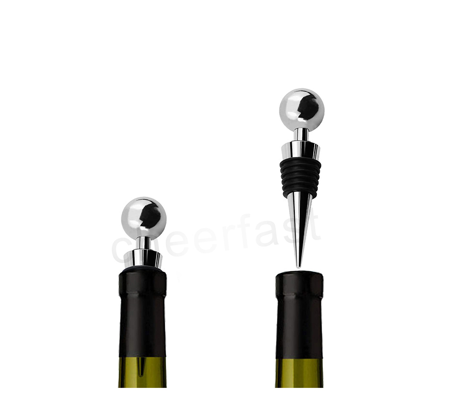 Reusable Round Top Metal Wine Bottle Stopper-Wine Stopper-Cheerfast ...