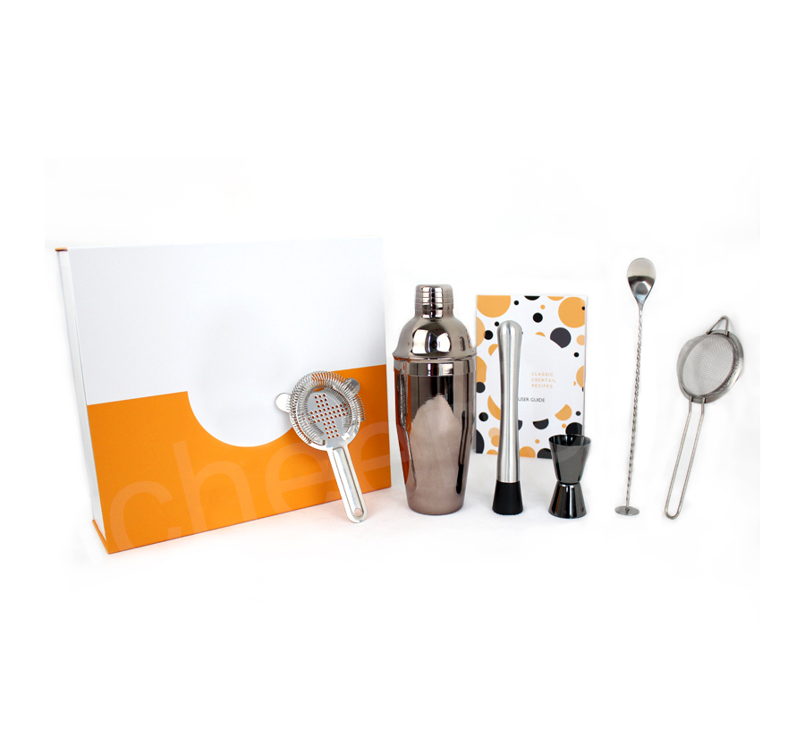 Black Customized Cocktail Tools Gift Set-Cocktail Tools-Cheerfast Wine ...